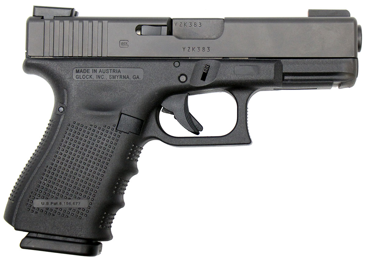 Glock 19 Gen4 9mm Pistol - Used in Good Condition with Box Fiber Optic ...
