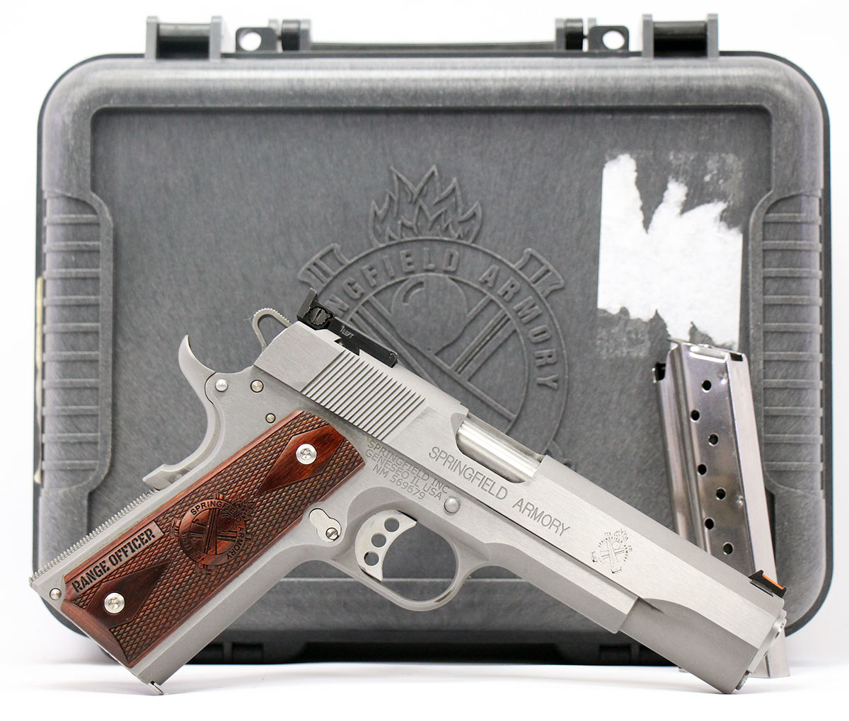 Springfield Armory 1911-A1 Stainless Range Officer 9mm Pistol - Used in ...