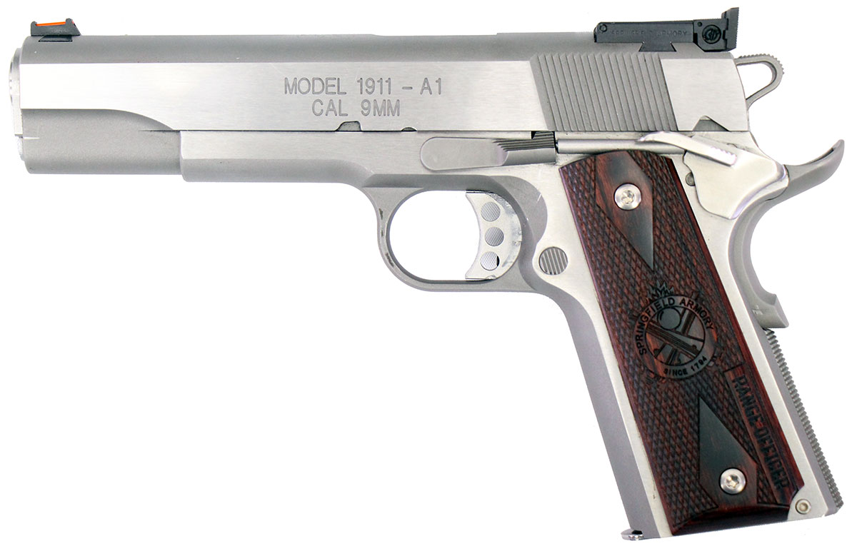 Springfield Armory 1911-A1 Stainless Range Officer 9mm Pistol - Used in ...